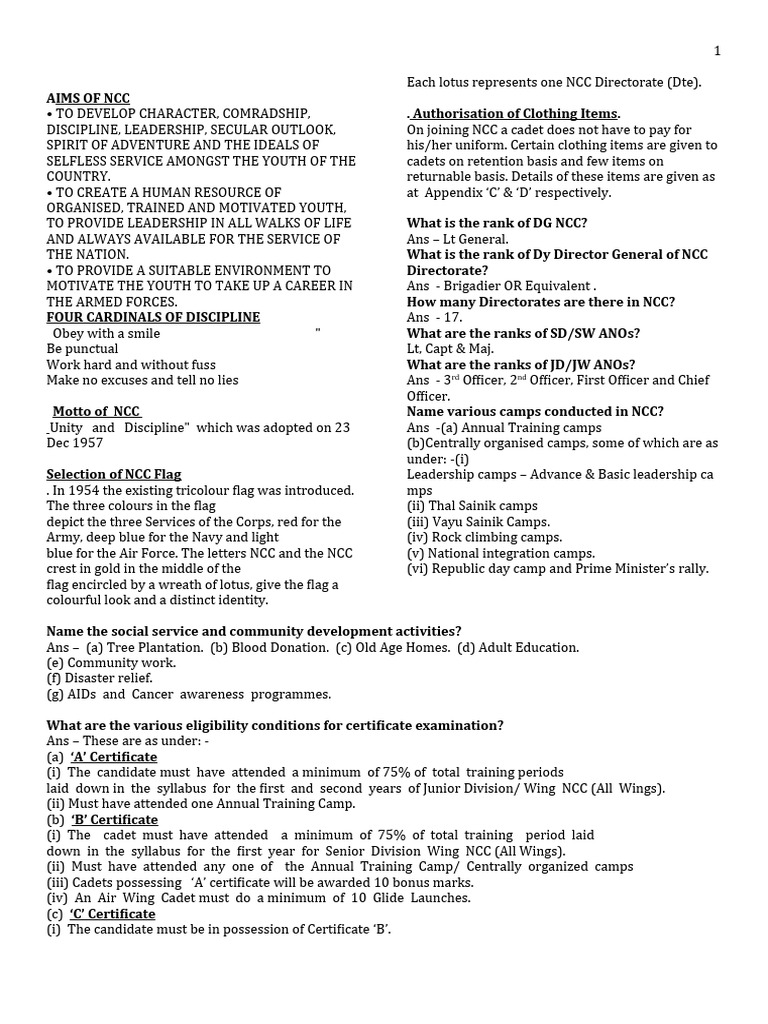 NCC Notes | PDF | Natural Disasters | Perception