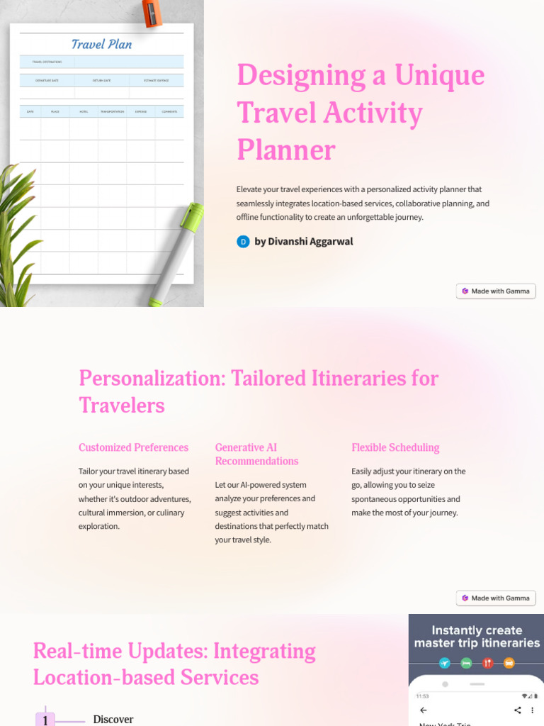 Designing A Unique Travel Activity Planner | PDF | Computing