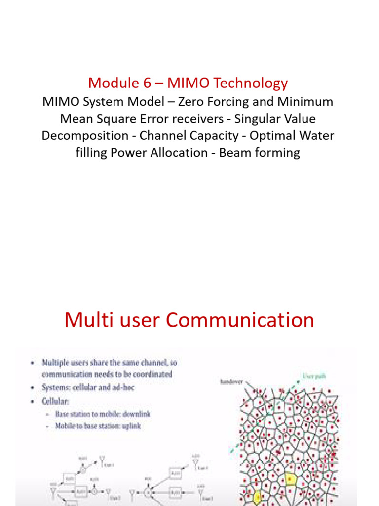 Module 6 - MIMO Technology | PDF | Mimo | Telecommunications Engineering