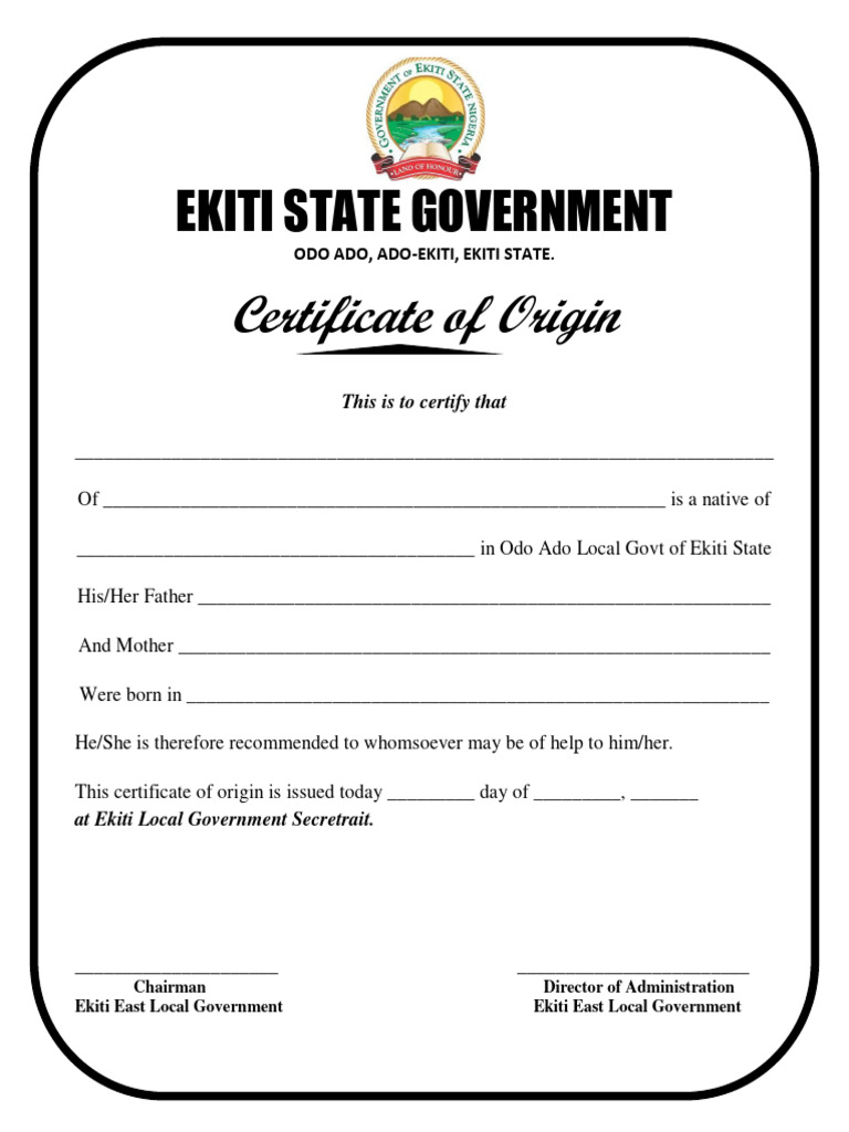 Ekiti State of Origin | PDF | Law