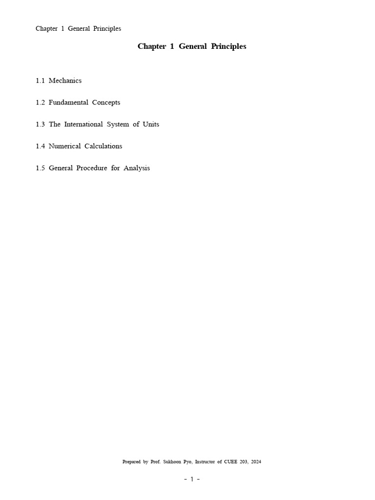 Chapter 1 General Principles - BB | Download Free PDF | Force | Classical Mechanics