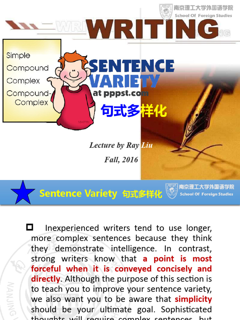 Enhancing Sentence Variety in Writing | PDF | Sentence (Linguistics ...
