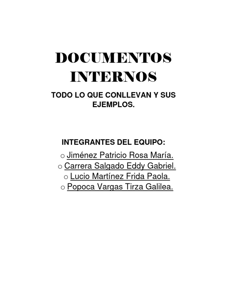 Documentos Internos: Tipos y Ejemplos | PDF | Factura