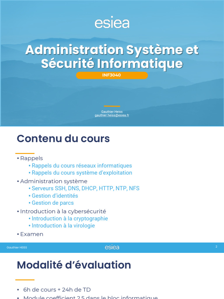 Administration et Sécurité Informatique | PDF | Mise en réseau ...