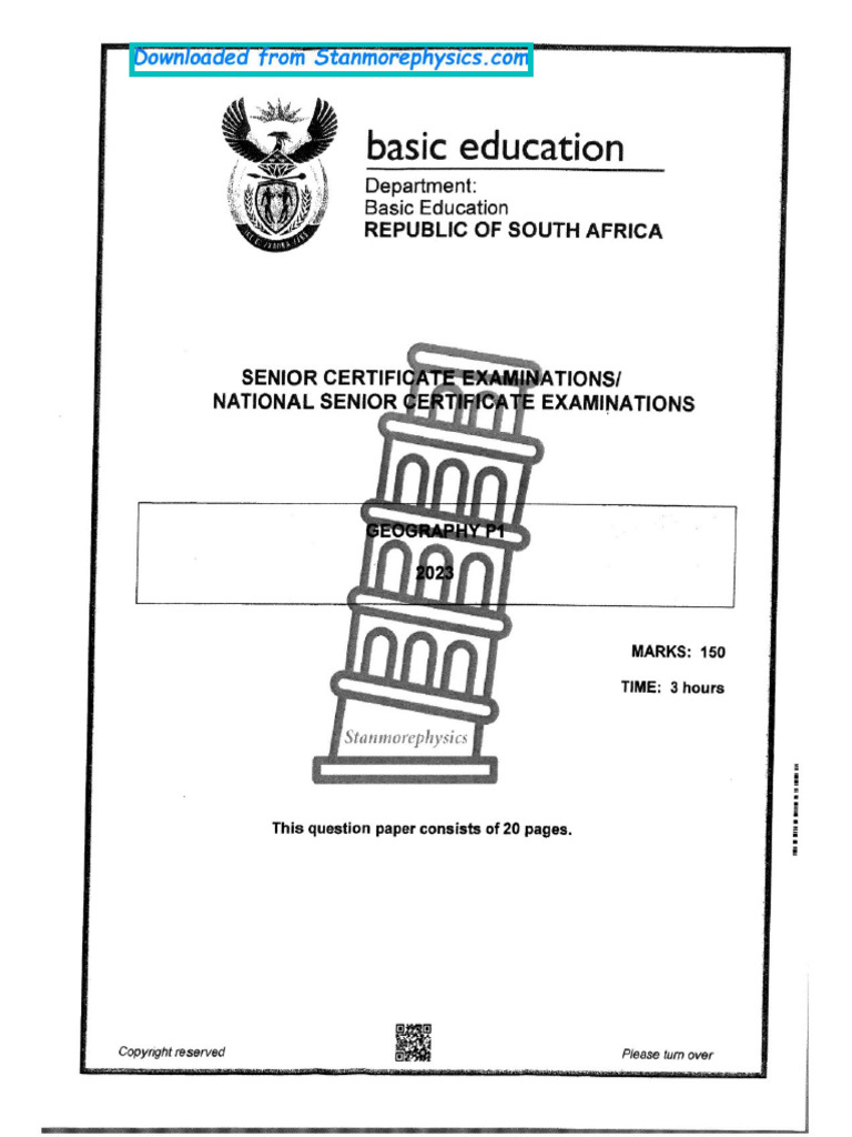 NSC Geography Grade12 May 2023 P1 and Memo | PDF