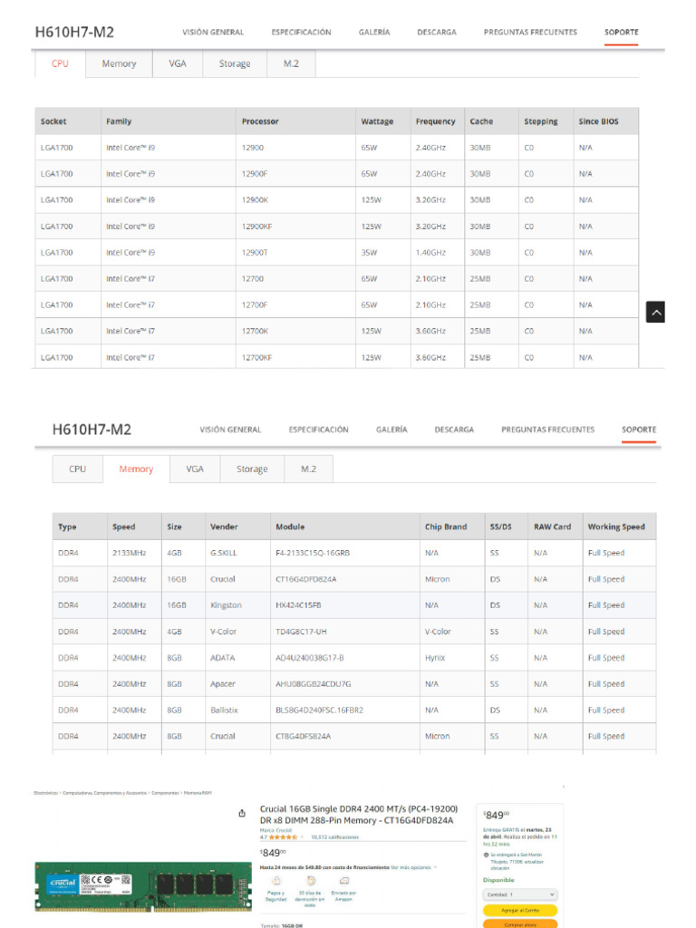 Informacion RAm Con Placa Base | PDF
