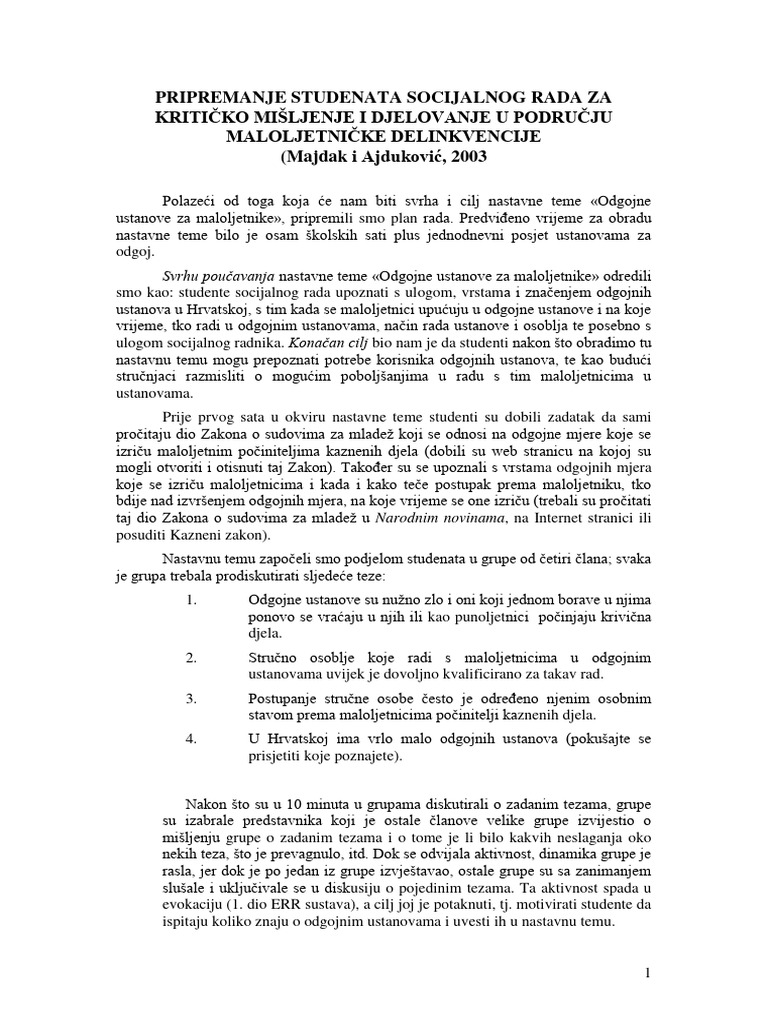 Poucavanje Vjestina Ucenja - Primjer | PDF