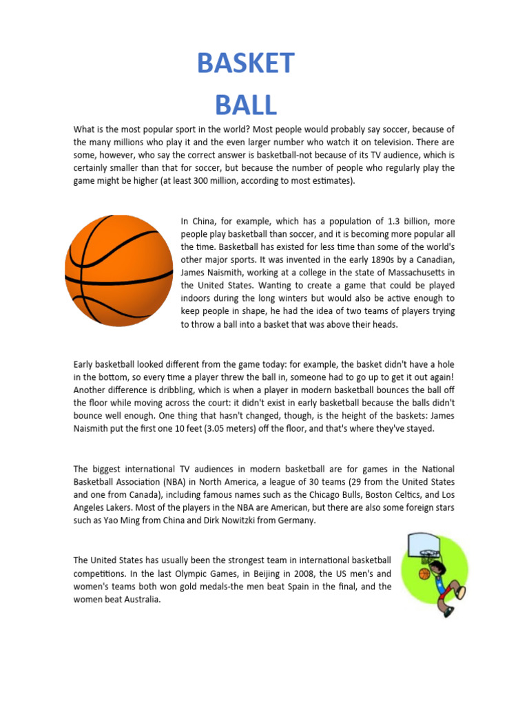 Popularity of Soccer vs. Basketball | PDF | Sports | Athletic Sports