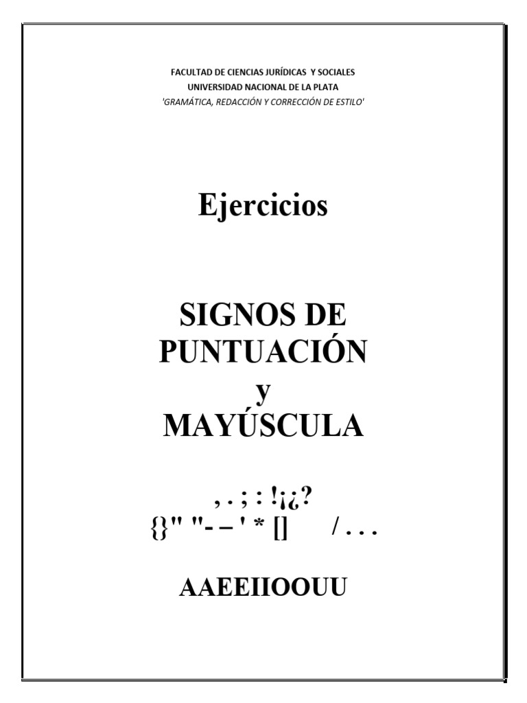 Ejercicios de Puntuación y Redacción | PDF | Puntuación