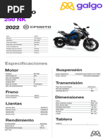 Ficha T Cnica Vento Crossmax 220 Galgo | PDF