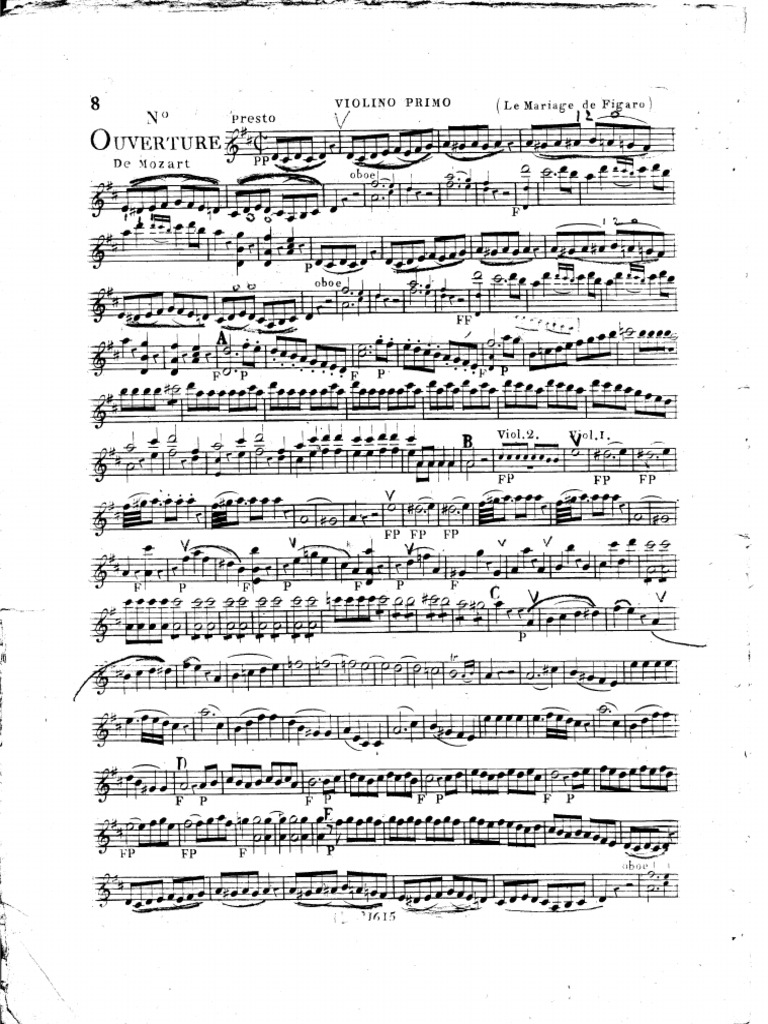 IMSLP441366 PMLP03845 31 B Mozart NocesFigaro Ouverture 08 Violon1 | PDF