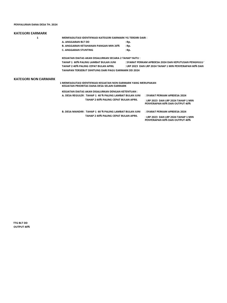 Mempura Data Earmark Dan Non Earmark | PDF