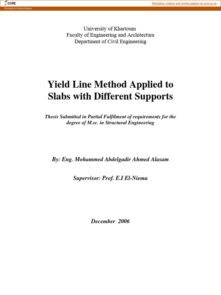 Yield Line Method for Slabs Analysis | PDF | Bending | Yield (Engineering)