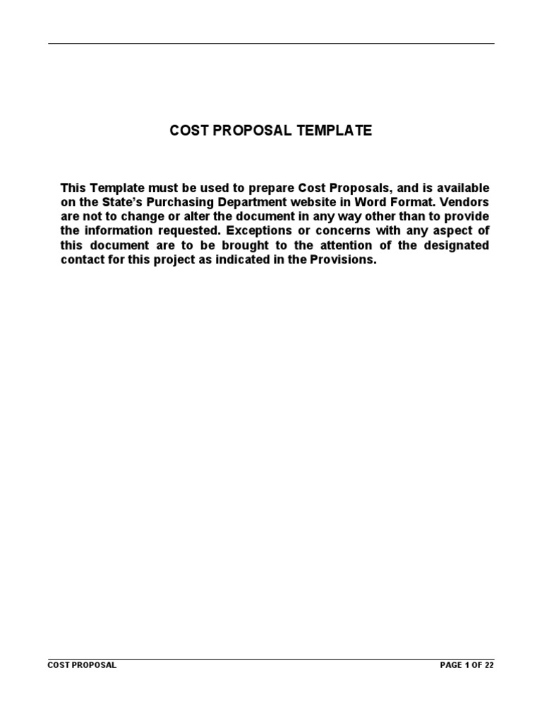 Cost Proposal Template | PDF | Databases | Implementation