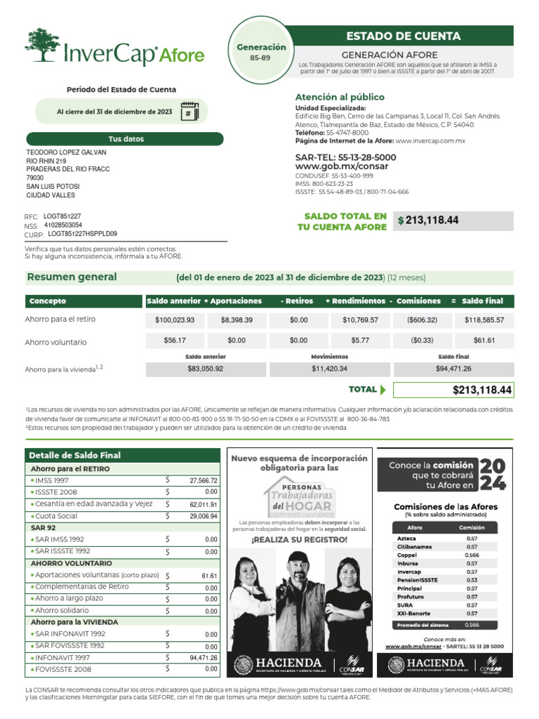Estado de Cuenta Invercap | PDF | México