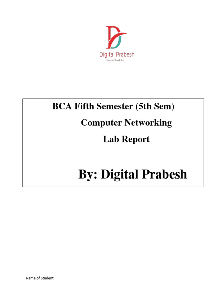 BCA Fifth Semester (5th Sem) BCA TU Computer Networking Lab Report ...