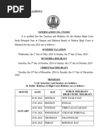 Bombay High Court Calendar 2026 | PDF | Holidays | Observances