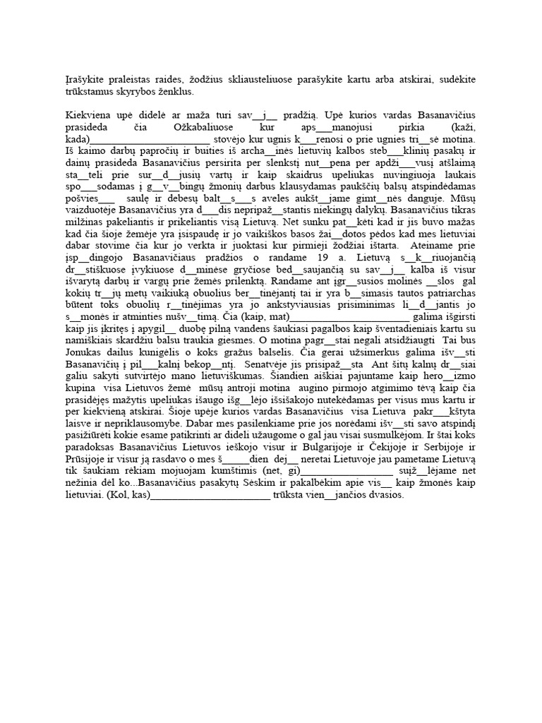 Paskutines Kalbos Pratybos IV Kl. | PDF