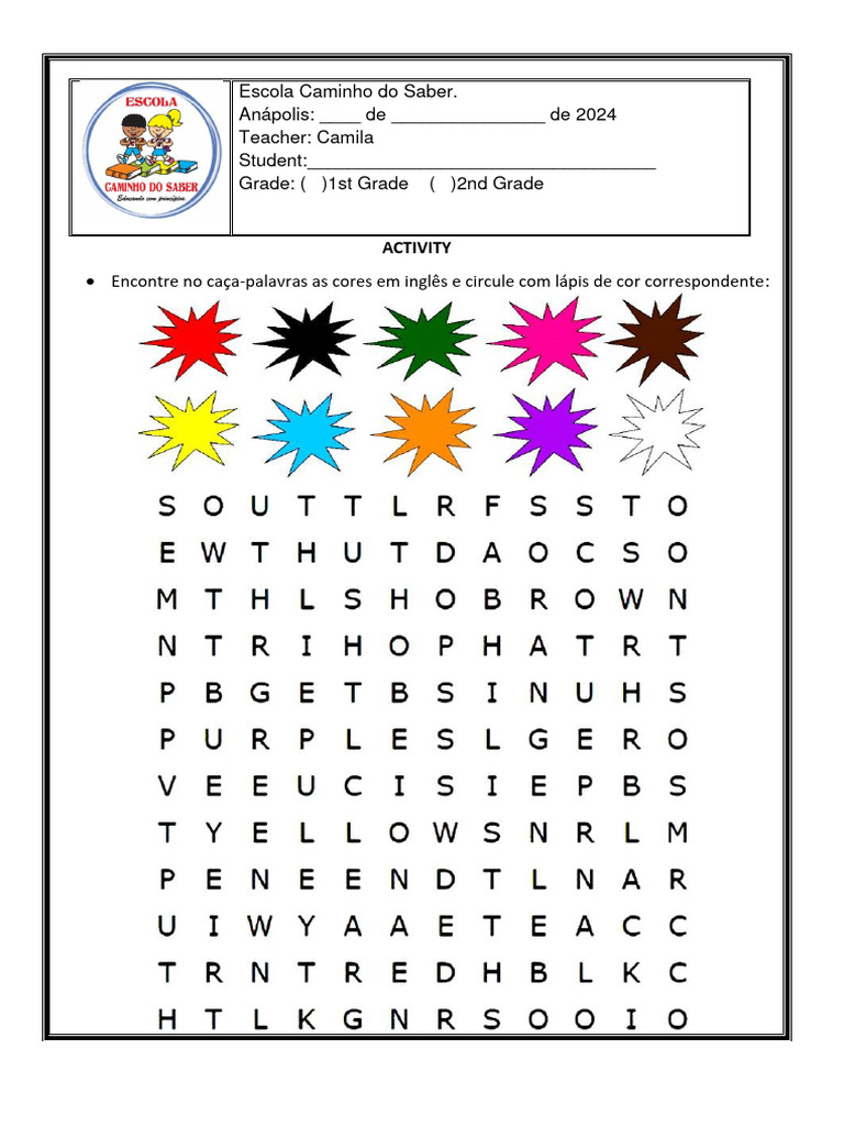 Activity 2 - 2nd Grade (Parte 2) | PDF