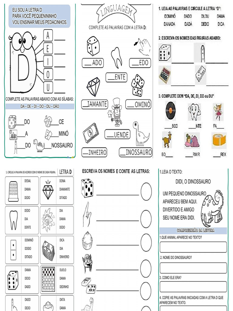 ATIVIDADE LETRA D | PDF