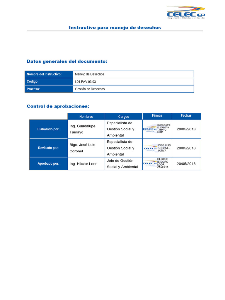 Gestión de Desechos Celec Ep | PDF | Residuos | Neumático