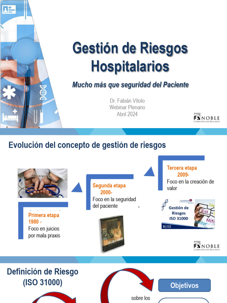 GESTION DE RIESGOS HOSPITALARIOS BAJO LA NORMA ISO 30001 Webinar Plenario Autoguardado .01 | PDF ...