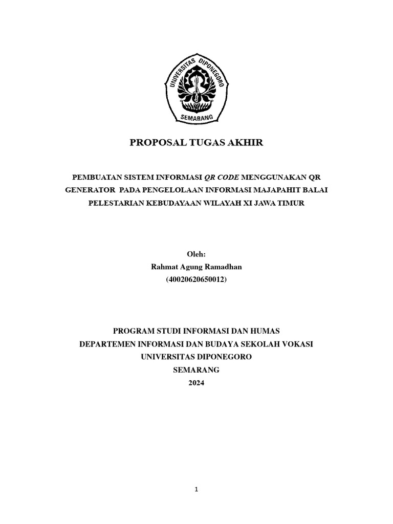 PROPOSAL TUGAS AKHIR Rev Cek Dapus | PDF | Seni | Komputer