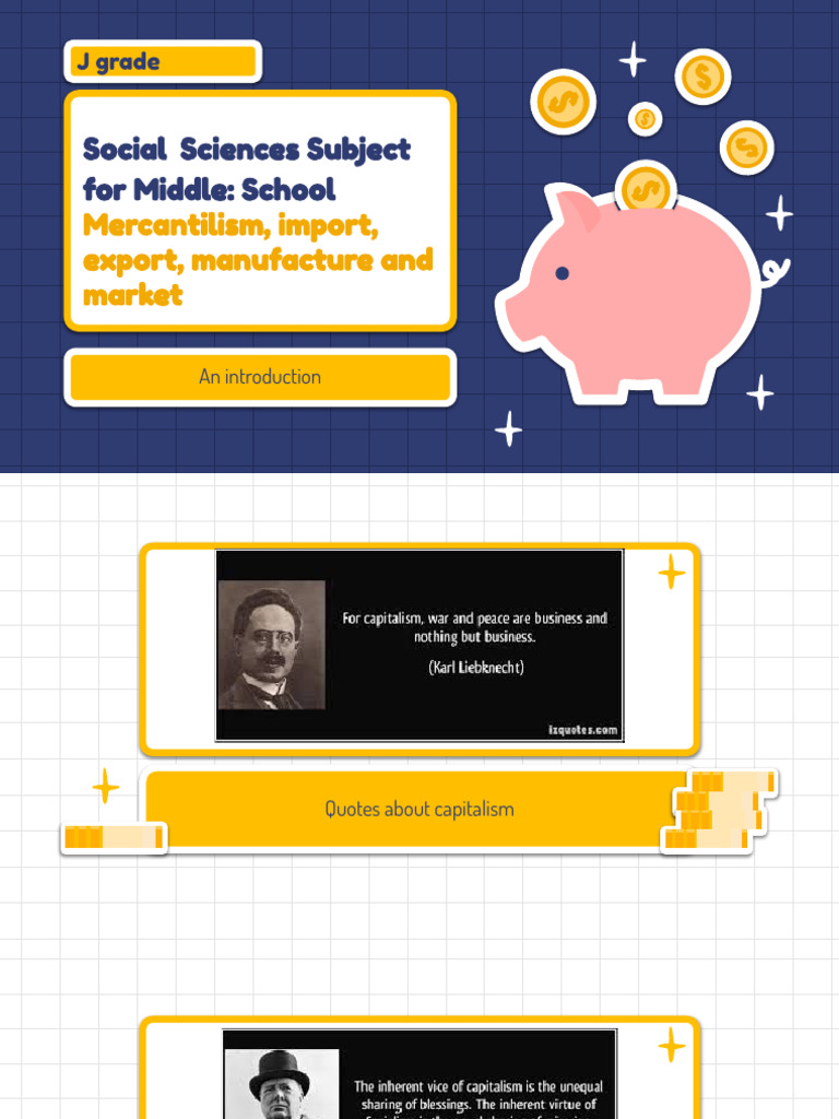 Capitalism, Mercantilism, Export, Import, Manufacture and Market | PDF ...