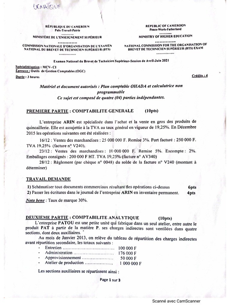 sujet BTS 2021 | PDF