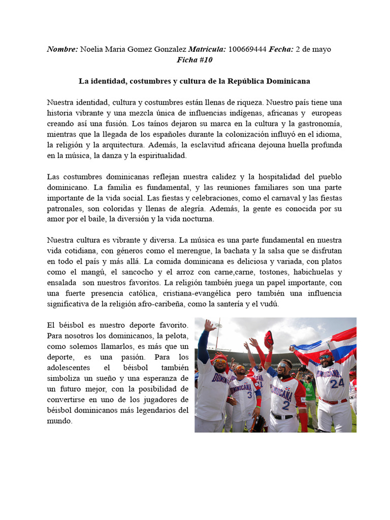 Cultura e Identidad Dominicana | PDF | República Dominicana | Carnaval