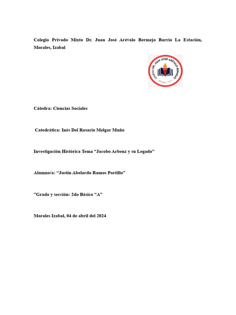 Jacobo Arbenz | PDF | Guatemala | Ciencias Políticas
