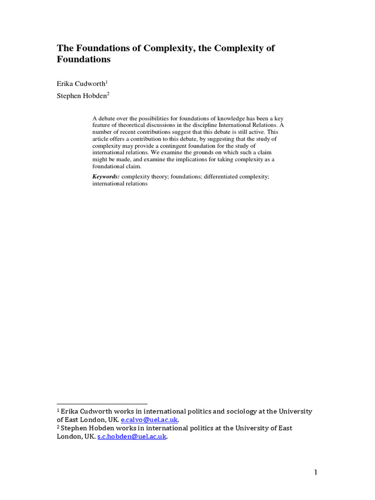 The Foundations of Complexity The Comple | PDF | Science | System