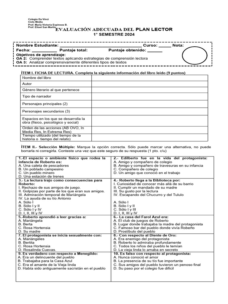 Prueba La Vida Simplemente | PDF | Aprendizaje