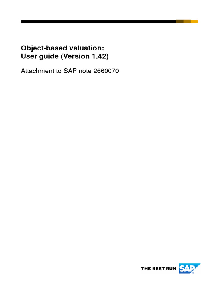 Object Valuation User Guide V1-42 | PDF | Valuation (Finance ...