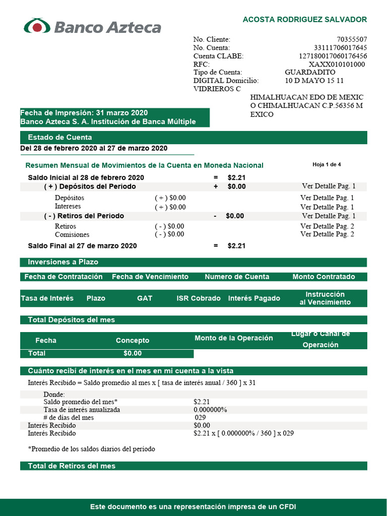 AZTECA | PDF | Bancos | Inversiones
