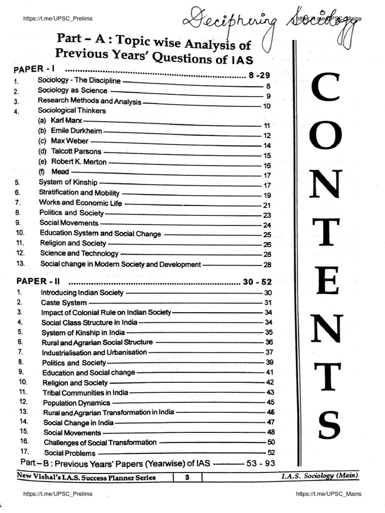 Sociology PYQ Till 2019 New Vishal | PDF | Science