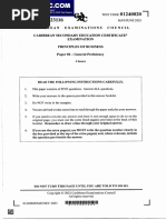 CSEC Principles of Business P2 2023 | PDF