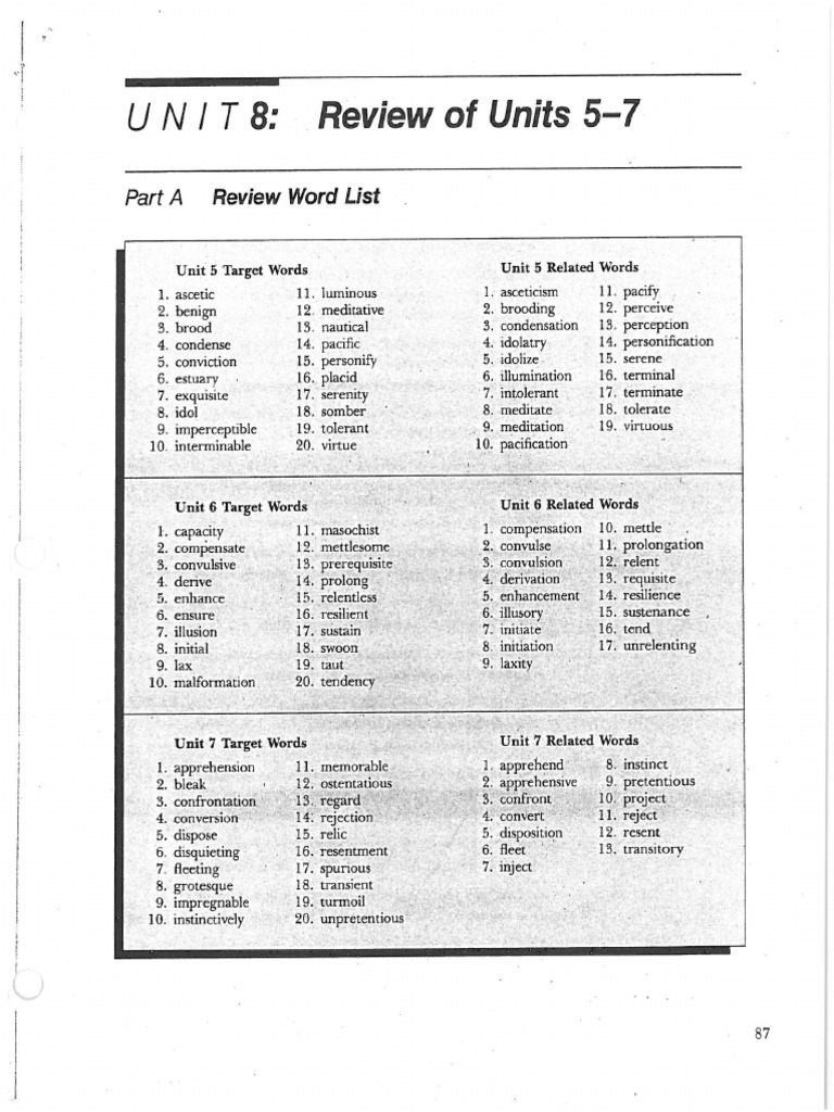 Unit 8 Vocab Packet | PDF