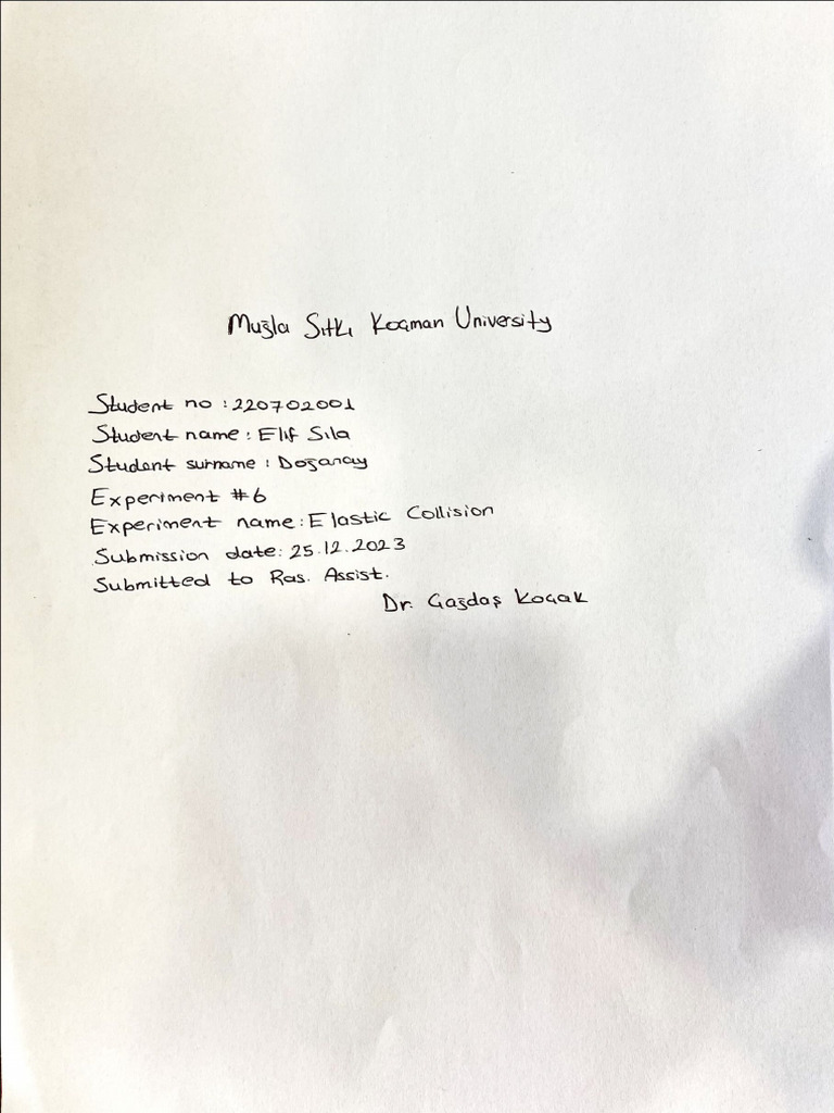 Physics Report Exp 6 Elifsıla Doğanay | PDF