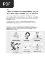 Tipos de Planos en El Comic | PDF