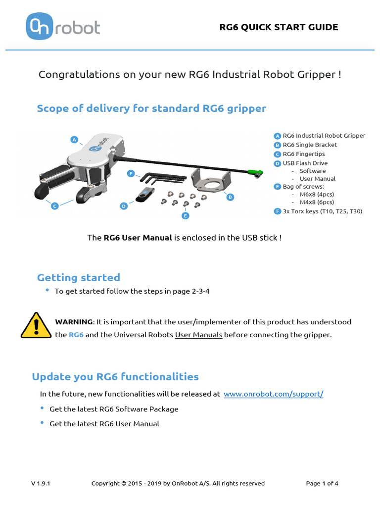 RG6 Quick Start Guide V1.9.1 | PDF | Usb | Usb Flash Drive