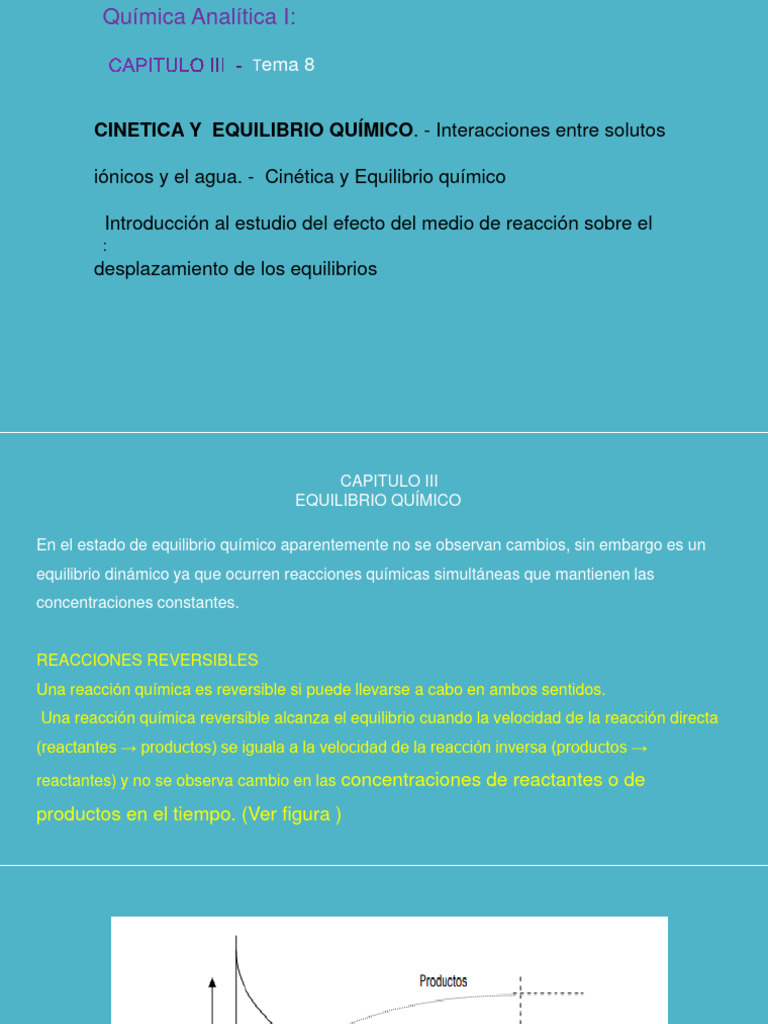 Capitulo III Cinetica y Equilibrio | PDF | Equilibrio químico | Reacciones químicas