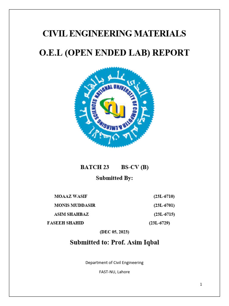 Final Mat Oel RPT | PDF | Concrete