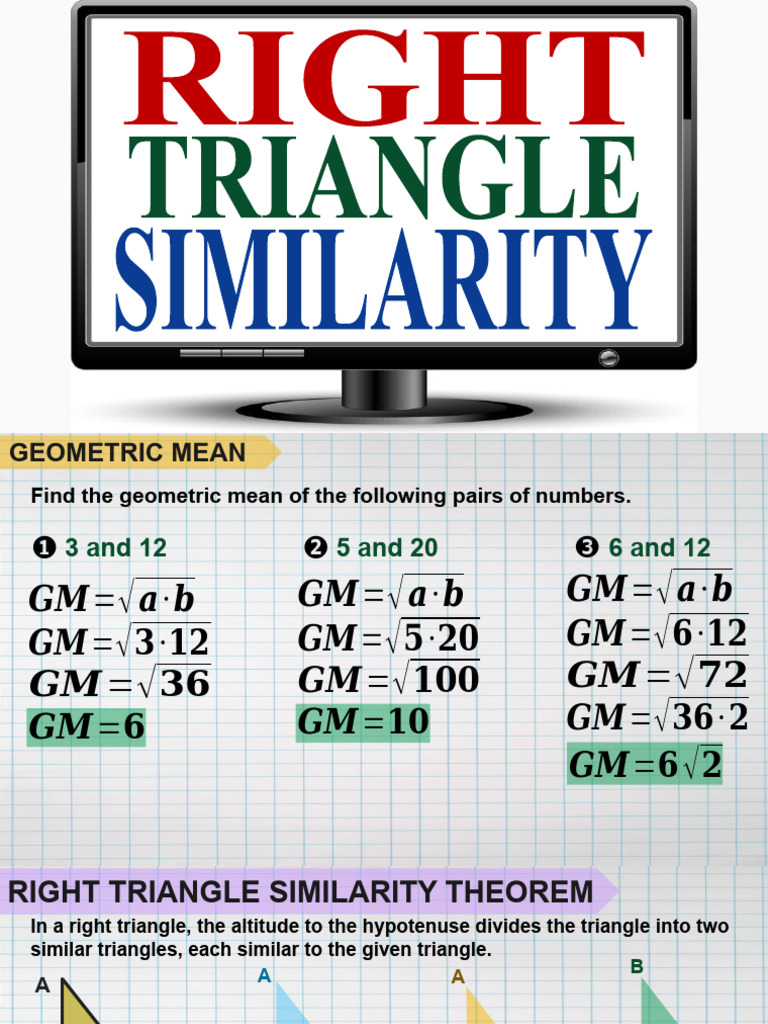Right Triangle Similarities | PDF | Elementary Mathematics | Geometry