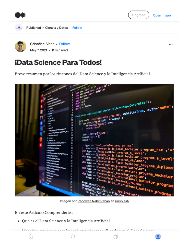 Data Science Para Todos | PDF