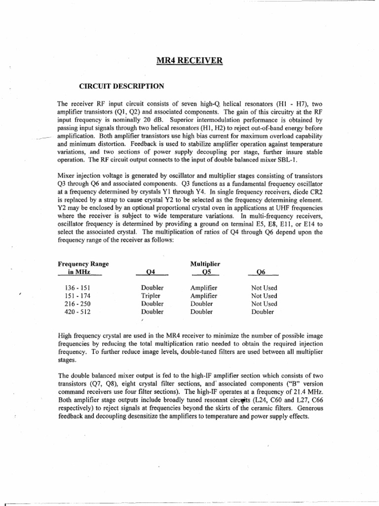 Mr4 Receiver | PDF