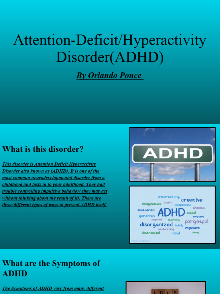Hyperactivity Disorder (ADHD) | PDF | Self-Improvement | Wellness