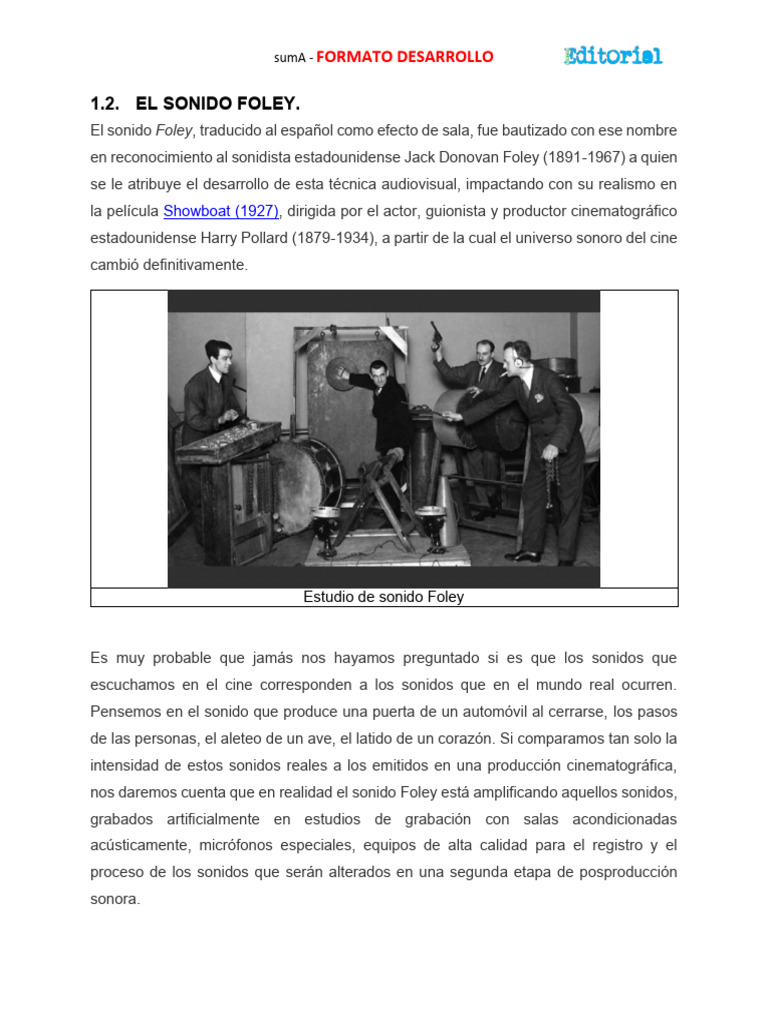 5to Sec - Música - El Sonido Foley | PDF