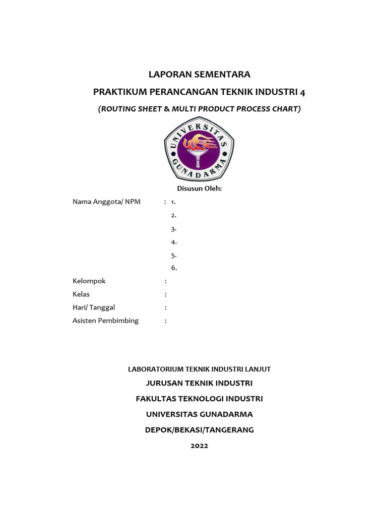 Praktikum Routing Sheet & MPPC Teknik Industri | PDF
