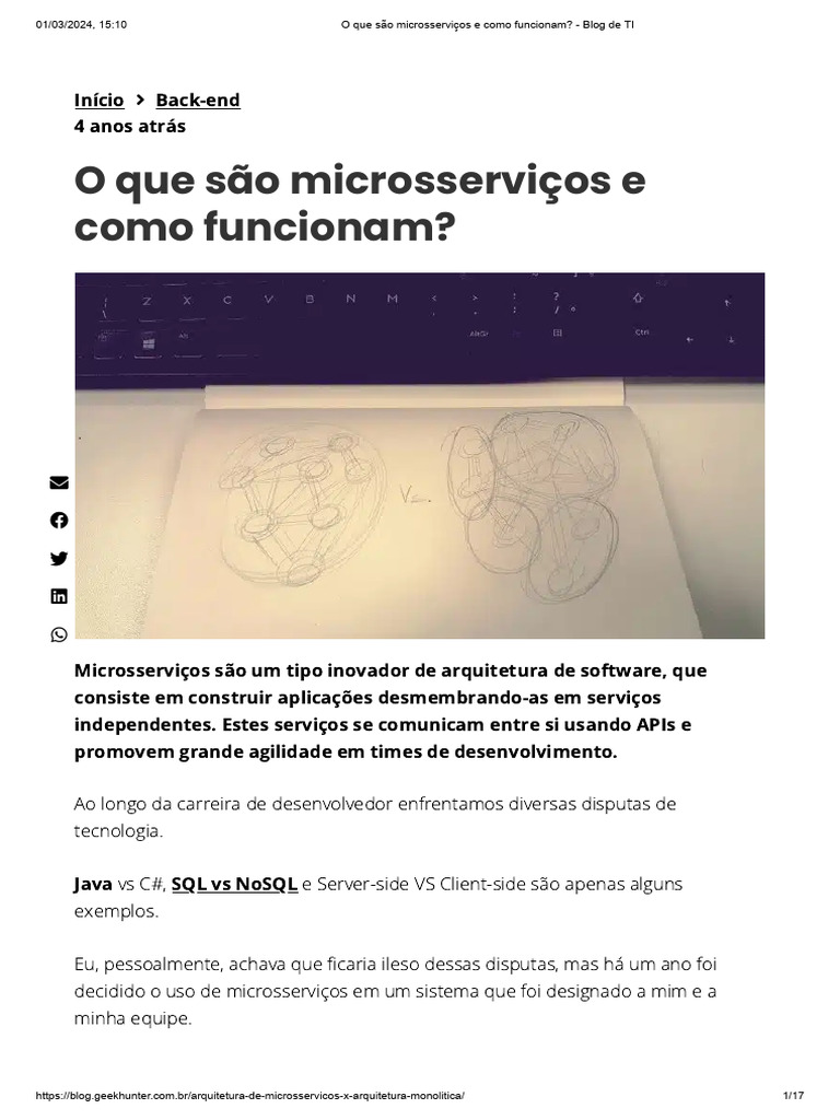 O Que São Microsserviços E Como Funcionam Blog De Ti Pdf Tecnologia Da Informação Rede 